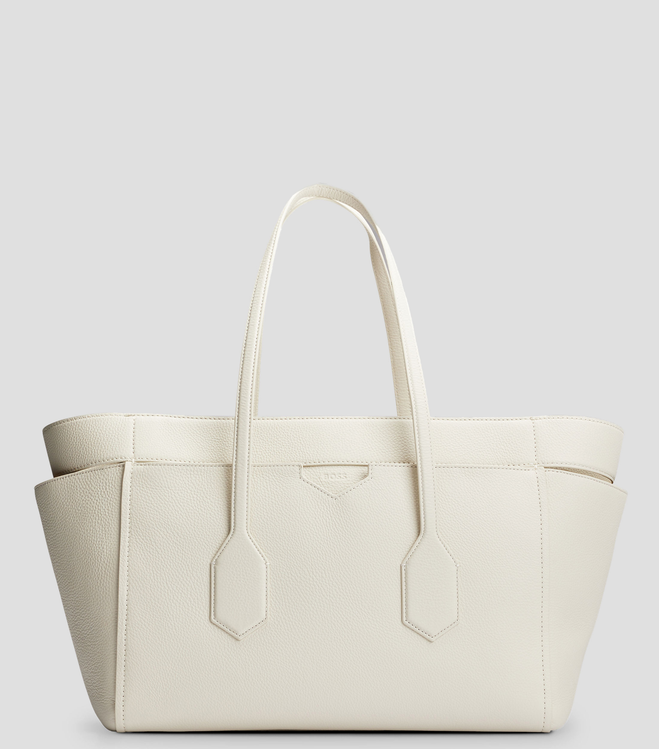 Boss: Bolso tote de piel granulada con logo grabado Mujer | El Palacio de Hierro